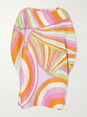 Emilio Pucci Printed Silk-twill Kaftan - Multi