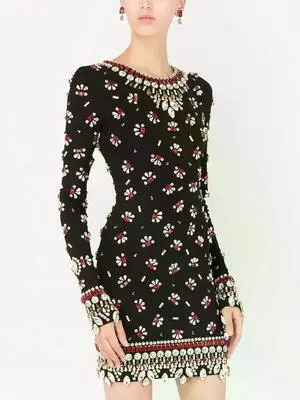 Dolce & Gabbana Embellished Long-sleeve Minidress