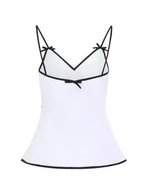 Moschino Spaghetti Strap Bow Detail Top