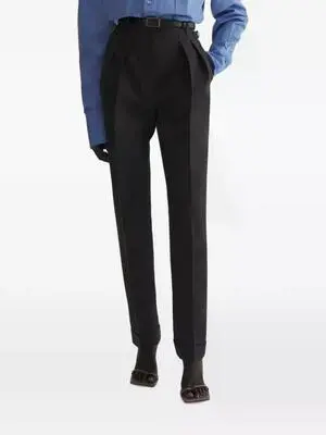 MUGLER Wool Twill Tailored Trousers - Grey