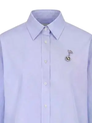 Monse Cherry Embellished Checked Cuff Shirt
