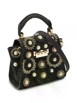 Zac Posen Earhta Faux Pearl Embellished Top Handle Bag