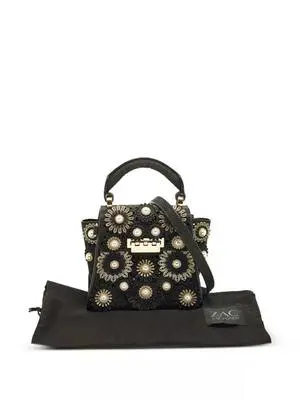 Zac Posen Earhta Faux Pearl Embellished Top Handle Bag
