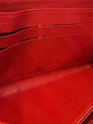 LOUIS VUITTON 2015 Monogram Empreinte Zippy Wallet Long Wallets - Red
