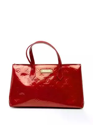 LOUIS VUITTON Monogram Vernis Wilshire Pm Handbag - Red