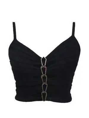 DION LEE Chain Detail Camisole - Black