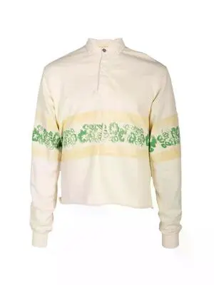 MONOSTEREO Hibiscus-print Polo Shirt