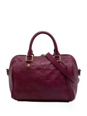 LOUIS VUITTON Louis Vuitton Monogram Empreinte Speedy Bandouliere 25 Satchel Red