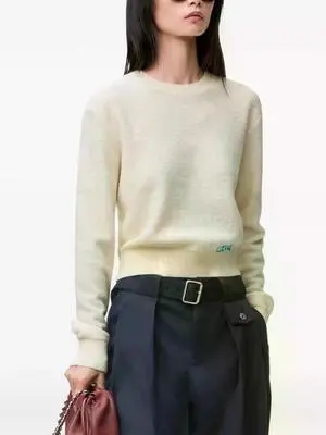 Loewe Embroidered Logo Fine Knit Sweater