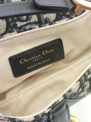 Dior Mini Oblique Canvas Saddle Bag Satchel - Blue