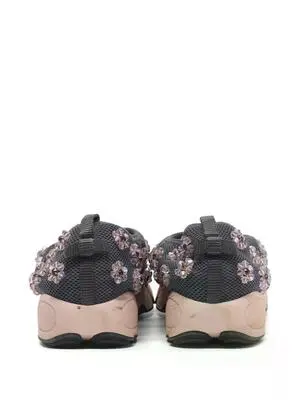 Dior Fusion Mesh Floral Embellished Sneakers - Grey