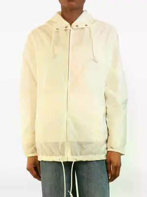 Miu Miu Drawstring Hooded Jacket - Neutrals
