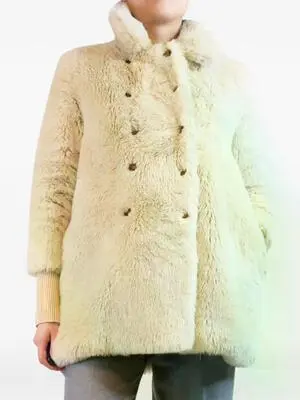 CHARLES ANASTASE VINTAGE Faux-fur Double-breasted Coat