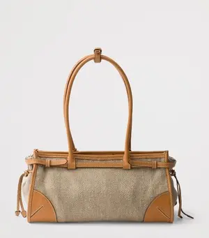 Prada Small Bonnie Top-handle Bag - Neutral