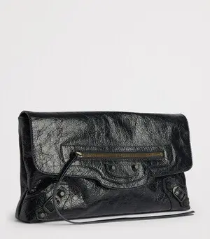 Balenciaga Lambskin Le City Clutch Bag - Black