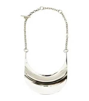 Max Mara Crescent Pendant Necklace - Silver