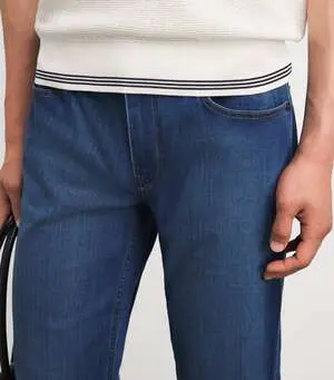 Paige Normandie Straight Leg Jeans In Dark Wash - Blue