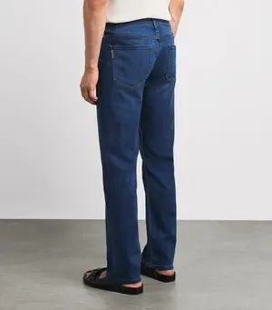 Paige Normandie Straight Leg Jeans In Dark Wash - Blue