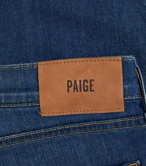 Paige Normandie Straight Leg Jeans In Dark Wash - Blue
