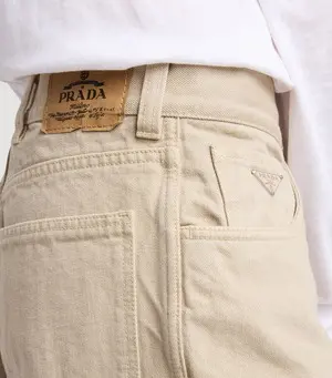 Prada Old Denim Straight Leg Jeans - Neutral