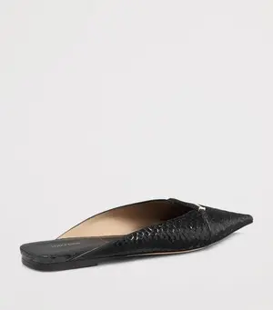 TOM FORD Python-embossed Leather Julianne Mules - Black