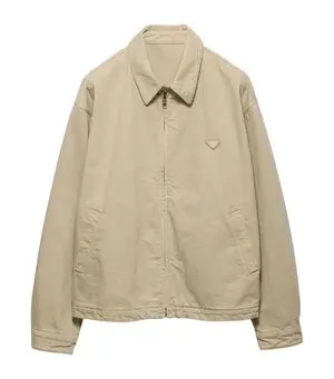 Prada Vintage Washed Denim Blouson Jacket - Neutral