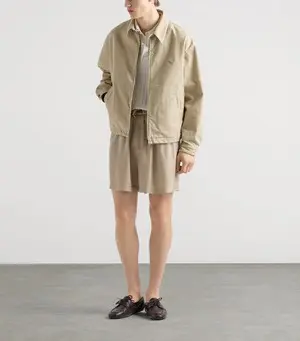 Prada Vintage Washed Denim Blouson Jacket - Neutral