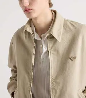 Prada Vintage Washed Denim Blouson Jacket - Neutral
