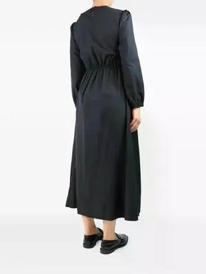 Loretta Caponi Shirred Bodice Midi Dress