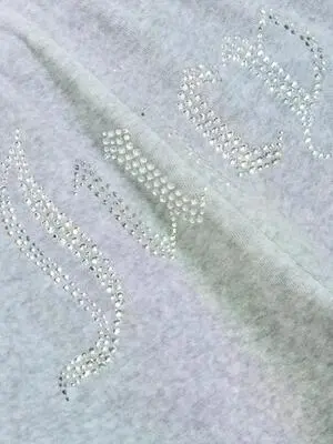 Juicy Couture Track Pants With Diamanté Logo - Grey