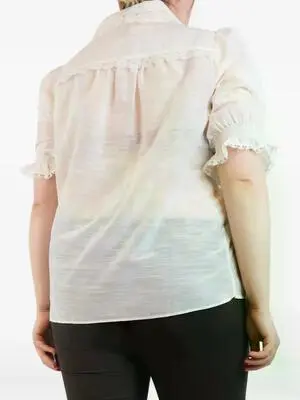 Brunello Cucinelli Lace Trimmed Blouse