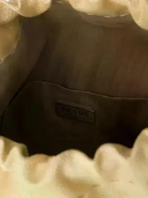 Prada Embroidered Canvas Pouch
