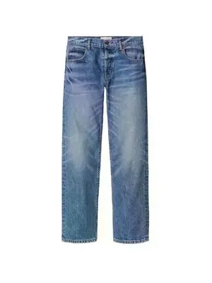 NILI LOTAN Faded Effect Straight-leg Jeans - Blue