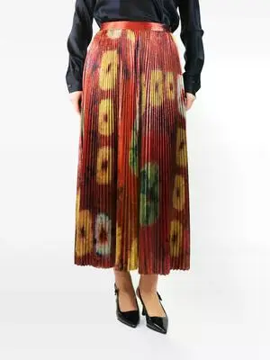 Ulla Johnson Pleated Midi Skirt - Red