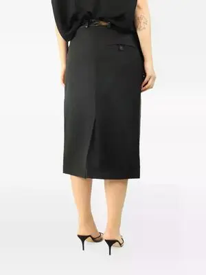 Stella McCartney Croc-embossed Midi Skirt