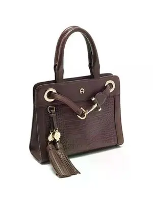 AIGNER Cavallina Crocodile-effect Handbag