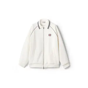 Miu Miu Bonded Cotton Piqué Blouson Jacket