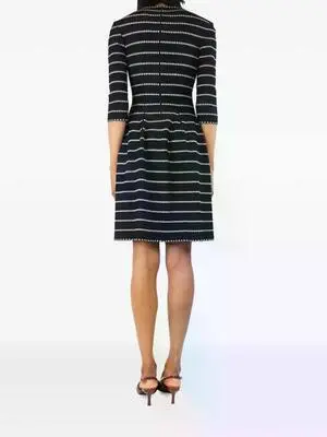 Alaïa V-neck Striped Mini Dress