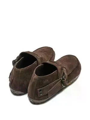 Suicoke Buckled Suede Loafers - Brown