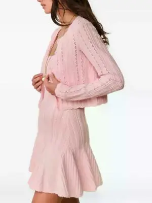 LoveShackFancy Pointelle Knit Cardigan - Pink