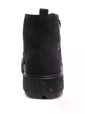 Hermès Lace-up Canvas Combat Boots