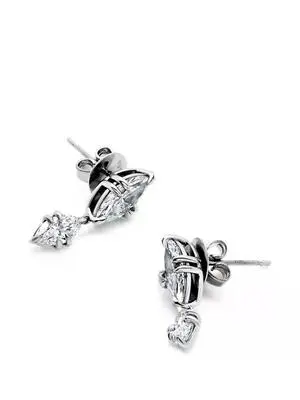 JEWELS AFICIONADO Celestia Diamond Drop Earrings - Silver