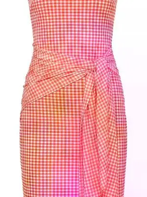 TOCCIN Wylie Boat-neck Tie-front Day Dress