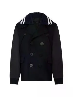 Dsquared2 Hybrid Double-breasted Coat - Blue