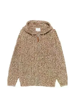 Isabel Marant Étoile Ribbed Knit Zip-up Hoodie - Brown