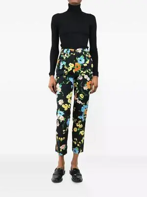 Moschino Floral Print Straight-leg Trousers