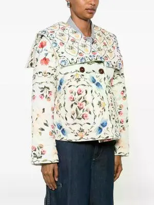 Barbour X Farm Rio Azelia Quilted Jacket With Floral Print