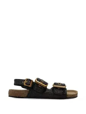 ALLSAINTS Staffa Woven Buckle-fastening Sandals - Black