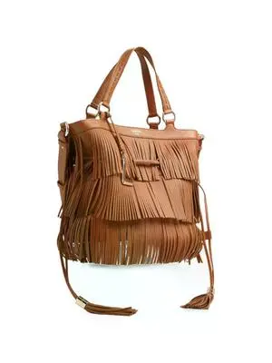 LANCEL Premier Flirt Fringed Bucket Bag - Brown