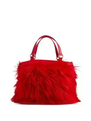 LANCEL Premier Flirt Medium Fur Texture Bucket Bag